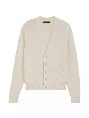 BOSS X Beckham Patch-pocket V-neck Cardigan - Neutrals