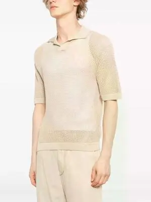 Tagliatore Tilley Knitted Polo Shirt - Neutrals