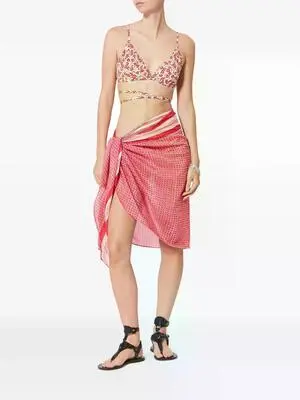 Isabel Marant Étoile Lucilia Striped Printed Pareo - Red