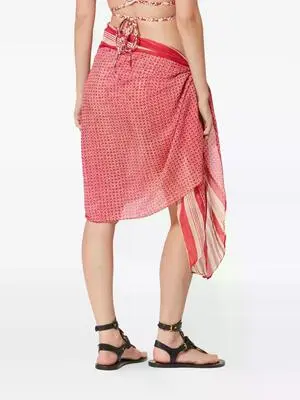 Isabel Marant Étoile Lucilia Striped Printed Pareo - Red