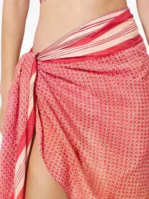 Isabel Marant Étoile Lucilia Striped Printed Pareo - Red