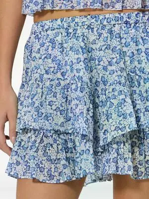 MARANT ETOILE Jocadia Floral-print Mini Shorts - Blue