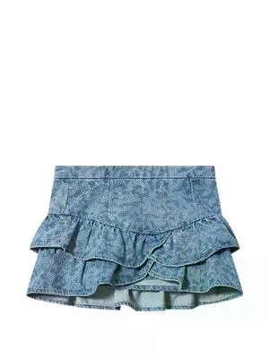 MARANT ETOILE Leyje Ruffled Mini Skirt - Blue