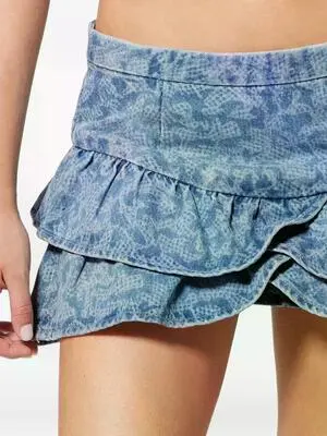 MARANT ETOILE Leyje Ruffled Mini Skirt - Blue