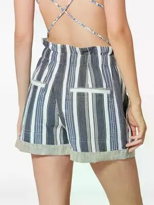 MARANT ETOILE Nirma Striped Shorts - Blue