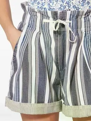 MARANT ETOILE Nirma Striped Shorts - Blue