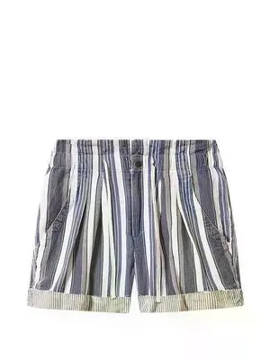 MARANT ETOILE Nirma Striped Shorts - Blue