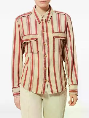 MARANT ETOILE Gelva Striped Shirt - Red