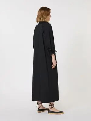 Max Mara Oversized Cotton Poplin Maxi Dress - Black