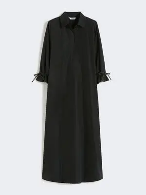 Max Mara Oversized Cotton Poplin Maxi Dress - Black