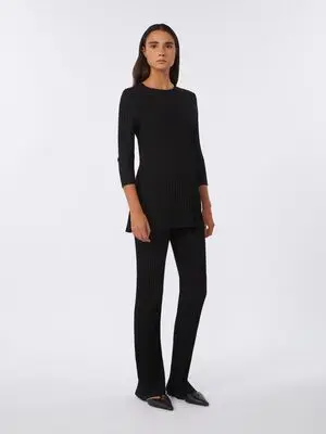 Max Mara Viscose Crêpe Rib-knit Jumper