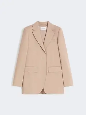 Max Mara Tailored Wool Blazer With Pleated Back