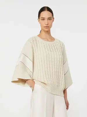 Max Mara Loose-fit Linen Yarn Sweater - Beige