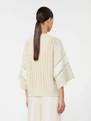 Max Mara Loose-fit Linen Yarn Sweater - Beige