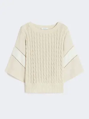 Max Mara Loose-fit Linen Yarn Sweater - Beige