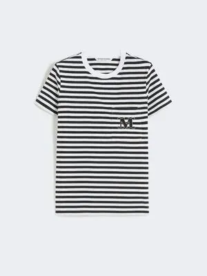 Max Mara Striped Jersey T-shirt - Black