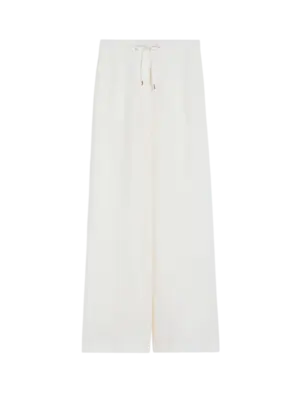 Max Mara Linen Twill Trousers Natural