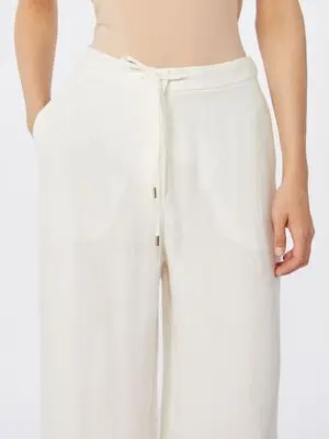 Max Mara Linen Twill Trousers - Natural