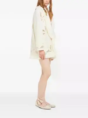Alanui Island's Diary Openwork Cardigan With Fringe