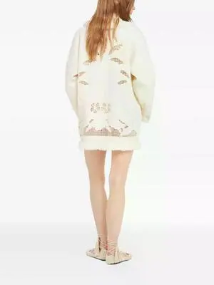 Alanui Island's Diary Openwork Cardigan With Fringe