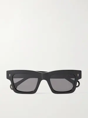 JW Anderson Rectangular-Frame Acetate Sunglasses Black