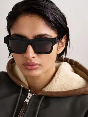 JW Anderson Rectangular-frame Acetate Sunglasses - Black