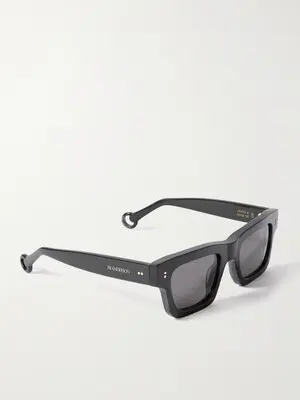 JW Anderson Rectangular-frame Acetate Sunglasses - Black
