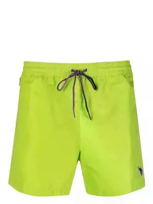 Paul Smith Logo-patch Drawstring Swim Shorts - Green