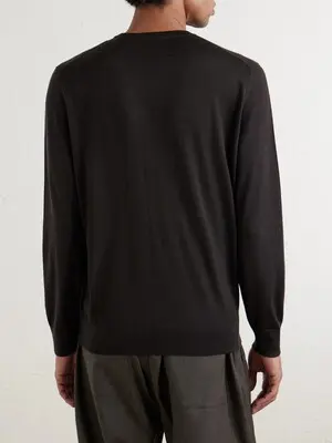 Zegna Cashmere And Silk-blend Sweater - Brown