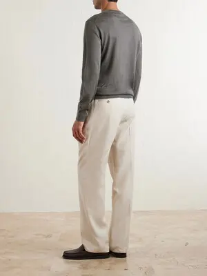 Zegna Cashmere And Silk-blend Sweater - Brown