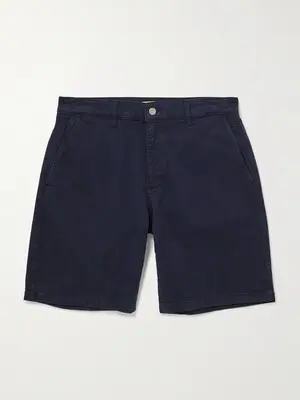 Nn07 Aden 1923 Straight-leg Twill Shorts - Blue