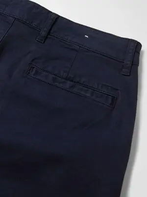 Nn07 Aden 1923 Straight-leg Twill Shorts - Blue