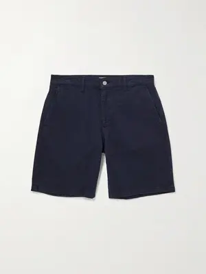Nn07 Aden 1923 Straight-leg Twill Shorts - Blue