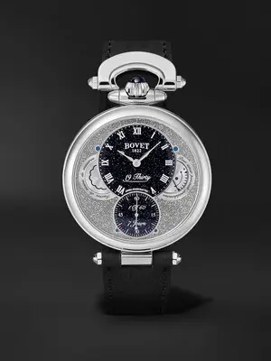 BOVET 19thirty 42mm Stainless Steel Hand-wound Watch - Blue