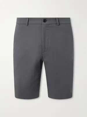 SLOWEAR Slim-fit Cotton-blend Gabardine Chino Shorts - Gray