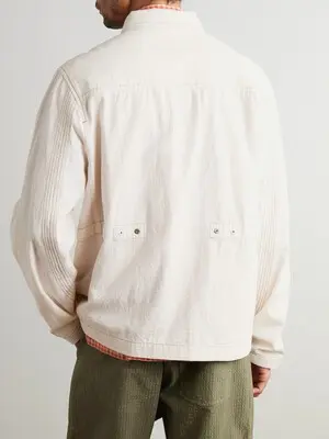 Folk Anniversary Cotton-twill Jacket - Neutrals