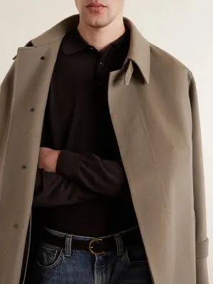 Purdey Wool Polo Shirt - Brown