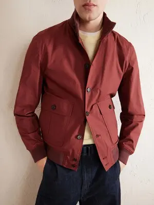 VALSTAR Valstarino Cotton-blend Bomber Jacket - Red