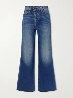 Veronica Beard Taylor High-rise Wide-leg Jeans - Blue