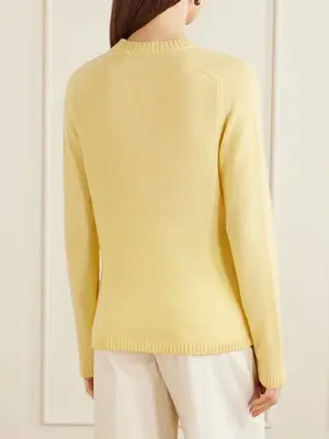 THE ELDER STATESMAN Laurel Cashmere Sweater - Neutrals