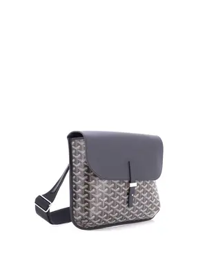 Goyard Coursier Messenger Bag Coated Canvas And Leather - Black
