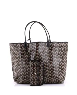 Goyard Gm Saint Louis Tote Coated Canvas - Black