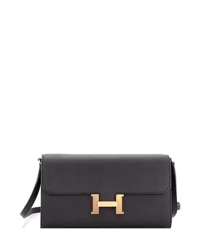 Hermès Constance To Go Wallet Epsom Black