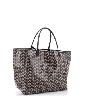 Goyard Gm Saint Louis Tote Coated Canvas - Black