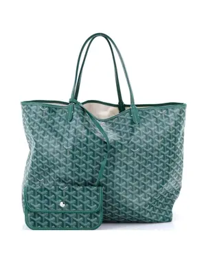 Goyard Gm Saint Louis Tote Coated Canvas - Green