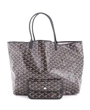 Goyard Gm Saint Louis Tote Coated Canvas - Black