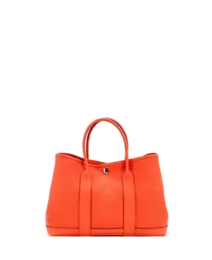 Hermès 30 Garden Party Tote Toile And Leather - Orange