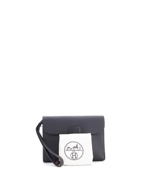 Hermès 24 Sac A Depeches Wristlet Pouch Epsom - Black