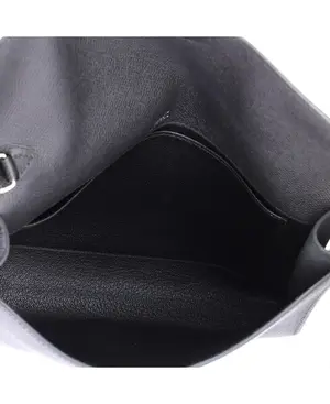 Hermès 24 Sac A Depeches Wristlet Pouch Epsom - Black