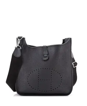 Hermès Pm Evelyne Bag Gen Iii Clemence - Black